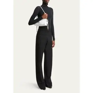 Alaïa Le Click Small Shoulder Bag In Glossy Leather - Noir