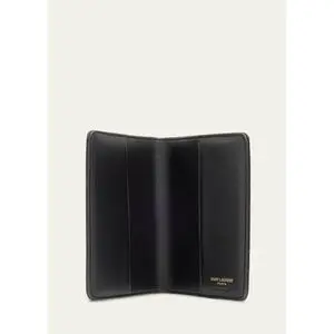 Saint Laurent Quilted Leather Passport Case