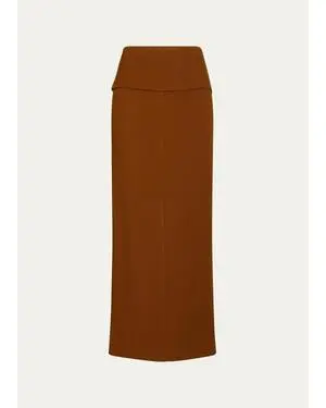 Proenza Schouler Liora Heavy Sable Maxi Skirt - Copper