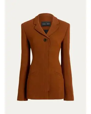 Proenza Schouler Vioni Heavy Sable Single-breasted Jacket