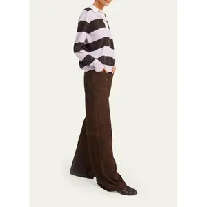 Sprwmn Striped Cashmere Polo Sweater