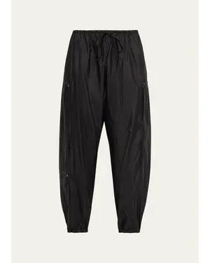 Brandon Maxwell Scout Drawstring Cargo Pants
