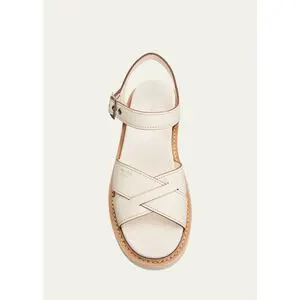 Prada 55mm Leather Platform Sandals - Talco