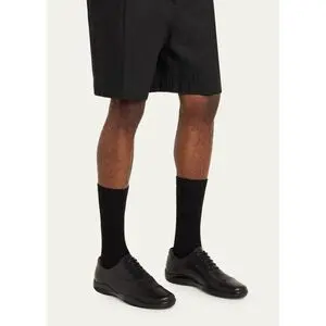 Prada Toblach Leather Cap-toe Derby Shoes