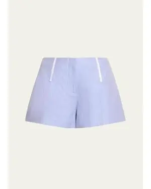 Brandon Maxwell The Cricket Bell Shorts - Herringbone