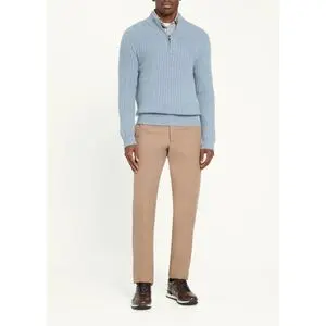 MAURIZIO BALDASSARI Canova Cotton Rib-knit Half-zip Sweater