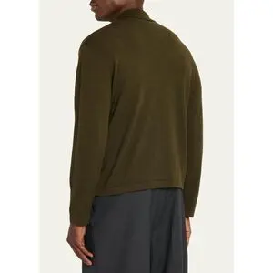 Officine Générale Merino Wool Long-sleeve Polo Shirt
