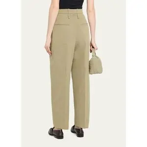 Bottega Veneta Double-pleated Wool Straight-leg Trousers