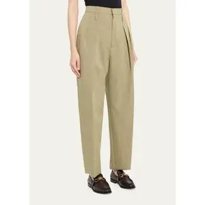Bottega Veneta Double-pleated Wool Straight-leg Trousers