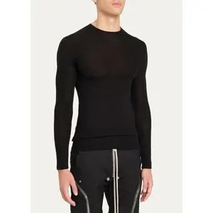 Rick Owens Wool Rib Crewneck Sweater