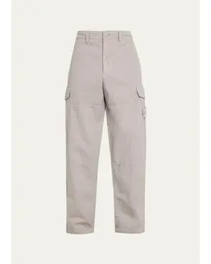 Stone Island Cotton And Linen Cargo Pants - Grey
