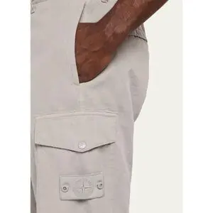 Stone Island Cotton And Linen Cargo Pants