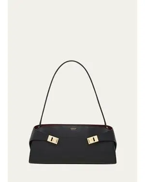FERRAGAMO Hug East-west Leather Shoulder Bag - Nero