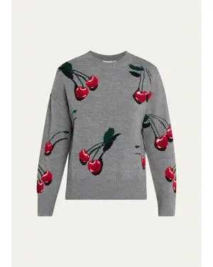Monse Multi Cherry Wool Crewneck Sweater