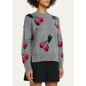 Monse Multi Cherry Wool Crewneck Sweater