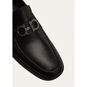 FERRAGAMO David Leather Lug-sole Loafers