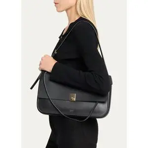 FERRAGAMO Cara Medium Leather Shoulder Bag - Nero