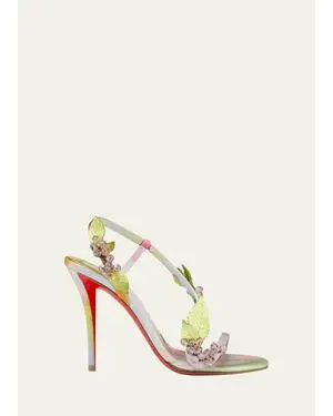 CHRISTIAN LOUBOUTIN 100mm Rosa Fruit Embellished Satin Sandals