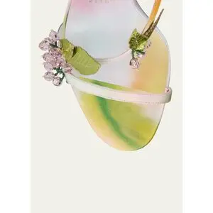 CHRISTIAN LOUBOUTIN 100mm Rosa Fruit Embellished Satin Sandals