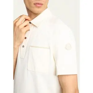 Moncler Short-sleeve Cotton Pique Polo Shirt