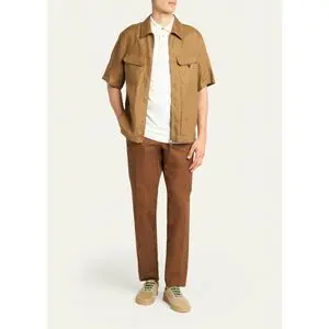 Moncler Short-sleeve Cotton Pique Polo Shirt