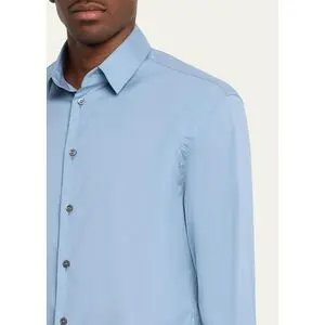 Giorgio Armani Cotton-blend Poplin Button-front Shirt