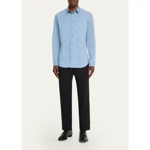 Giorgio Armani Cotton-blend Poplin Button-front Shirt
