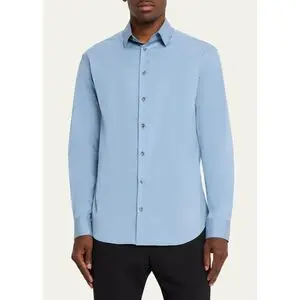Giorgio Armani Cotton-blend Poplin Button-front Shirt