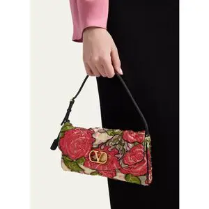 Valentino Garavani Small Floral Jacquard Shoulder Bag