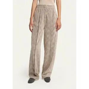 Giorgio Armani Pleated Cotton Jacquard Tapered-leg Trousers