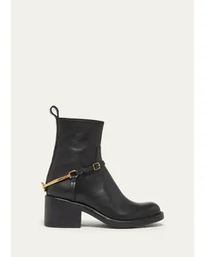 Chloé Dakota Leather Ankle Booties - Black