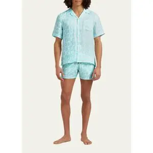 Vilebrequin Seashells Linen Short-sleeve Shirt