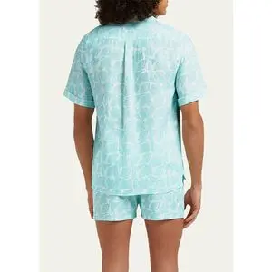Vilebrequin Seashells Linen Short-sleeve Shirt