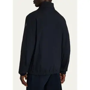 Moncler Bonavent Linen-blend Wind-resistant Jacket