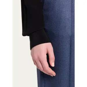 Giorgio Armani Silk Straight-leg Ankle Slit Trousers