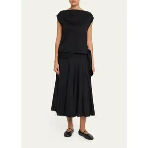 Proenza Schouler Zafira Twisted Mercerized Cotton Jersey Top