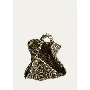Khaite Lotus Medium Viscose Raffia Tote Bag