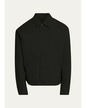 Massimo Alba Water-repellent Nylon Shirt Jacket - Hunter