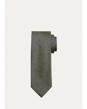 Brioni Micro-jacquard Silk Tie Midniteblu