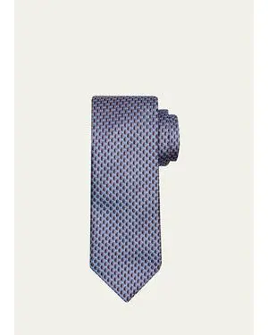 Brioni Micro-jacquard Silk Tie Sky B
