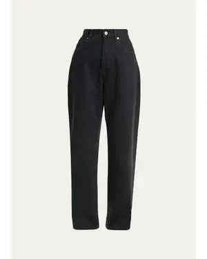 Bottega Veneta Faded Black Denim Wide-leg Jeans