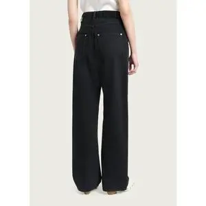 Bottega Veneta Faded Black Denim Wide-leg Jeans