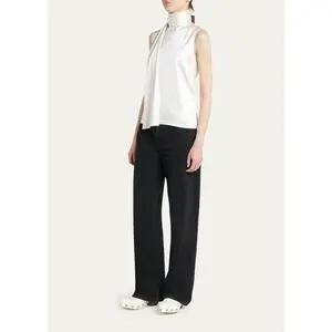 Bottega Veneta Faded Black Denim Wide-leg Jeans