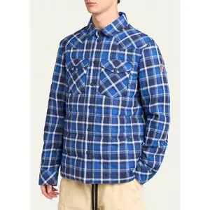 Moncler Plaid Snap-front Shirt Jacket