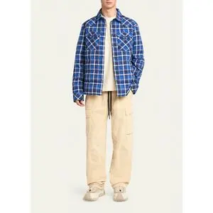 Moncler Plaid Snap-front Shirt Jacket