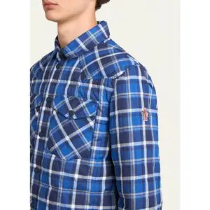 Moncler Plaid Snap-front Shirt Jacket
