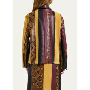 Proenza Schouler Sirine Striped Leather Jacket