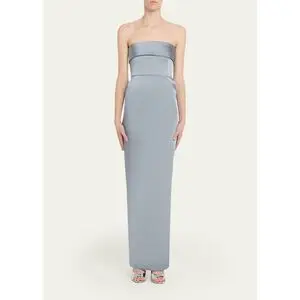 THE NEW ARRIVALS ILKYAZ OZEL Rhea Strapless Column Gown