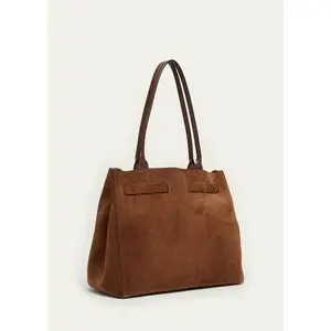 TOM FORD Belted T-buckle Suede Tote Bag