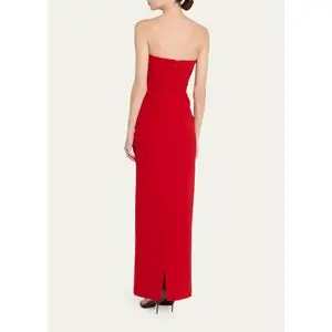 THE NEW ARRIVALS ILKYAZ OZEL Noa Strapless Plunging Column Gown